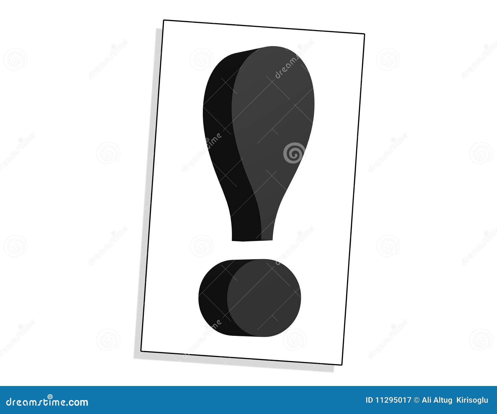 Black Exclamation Mark On White Royalty Free Stock Photography - Image ...