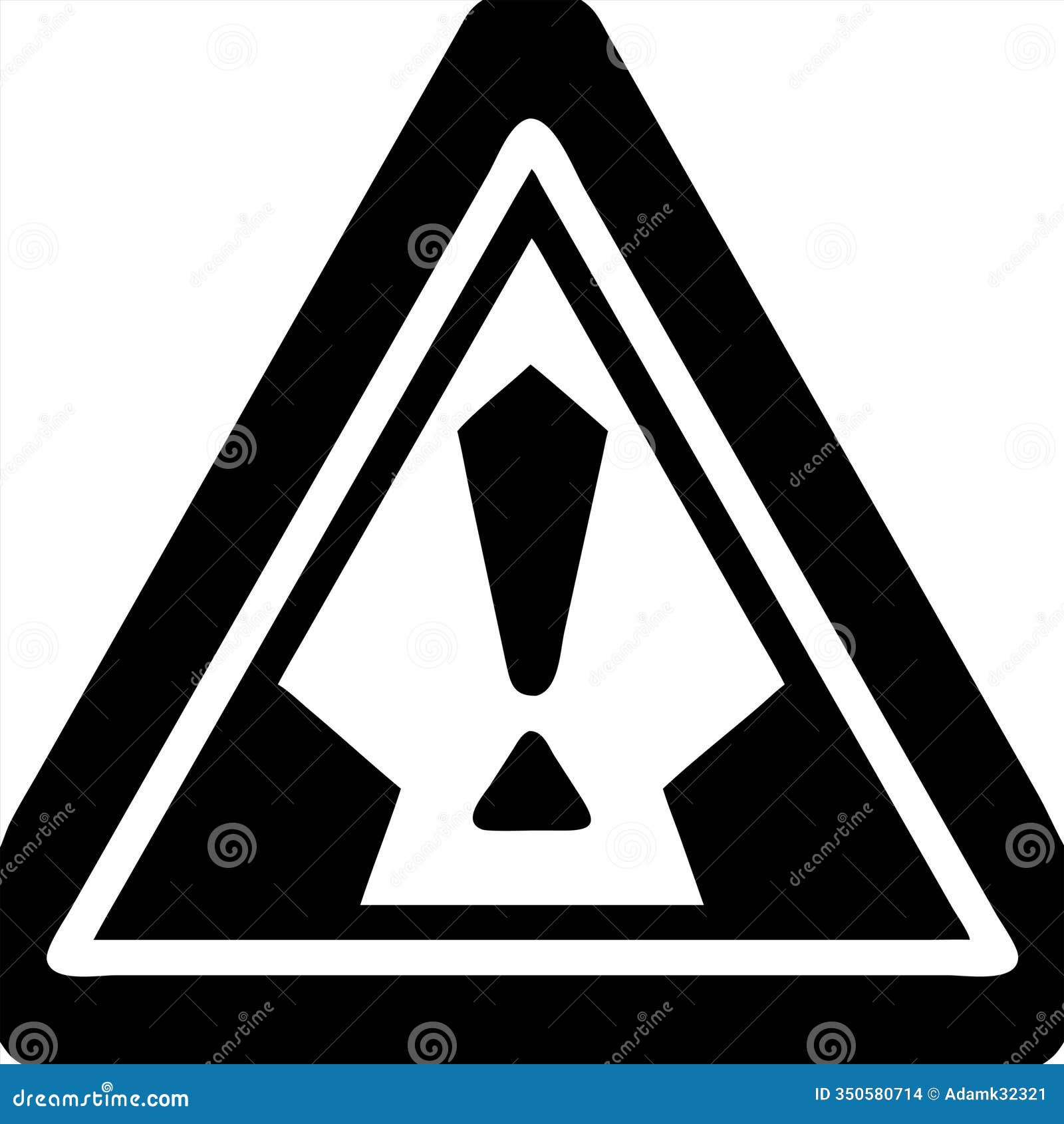 Black Exclamation Warning Sign in Triangle Symbol Vector Illustration ...
