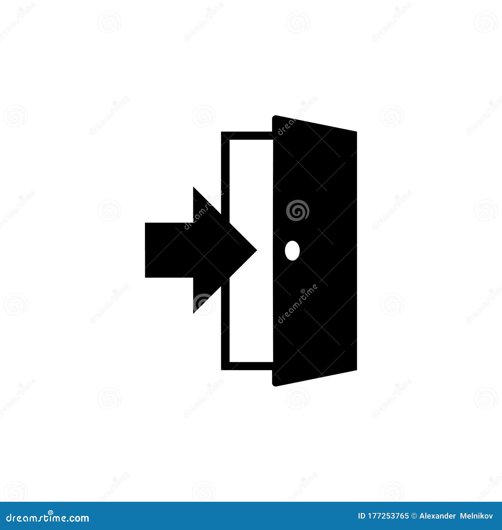 Black Exit Sign Icon. Vector Illustration Eps 10 Stock Illustration ...