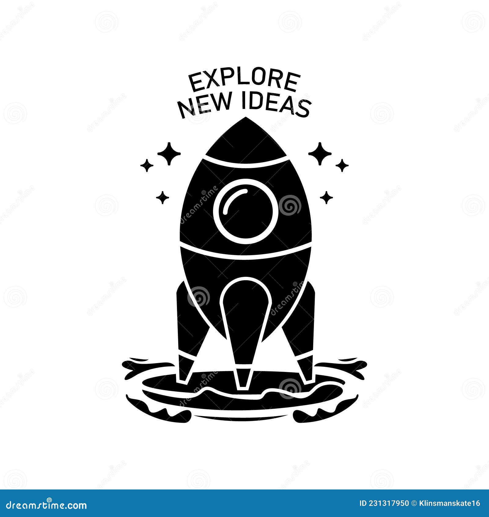 Black Explore New Ideas Design Vector Stock Vector - Illustration of ...