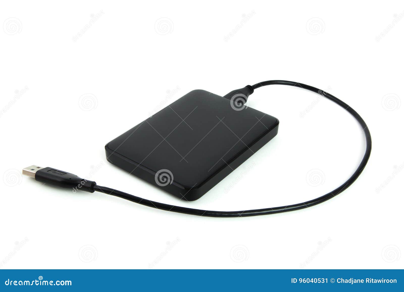 Black external hard drive stock image. Image of diskdrive - 96040531