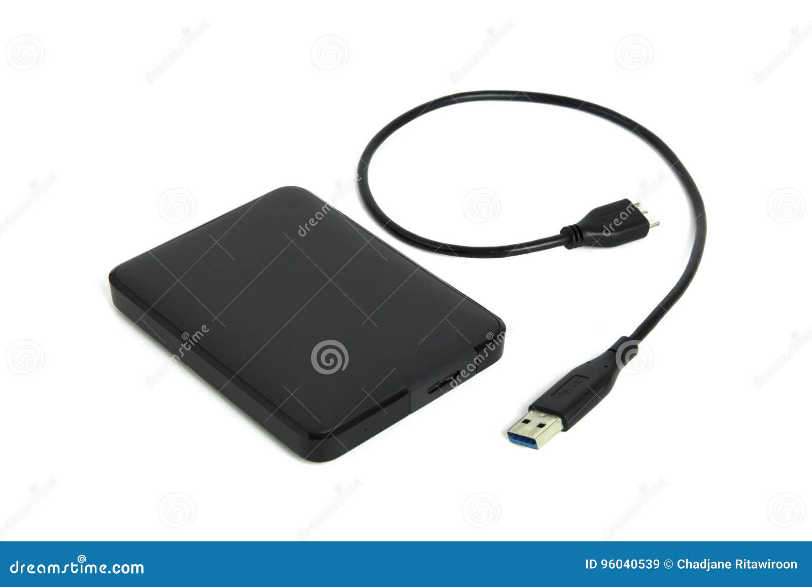 Black external hard drive stock image. Image of electricity - 96040539