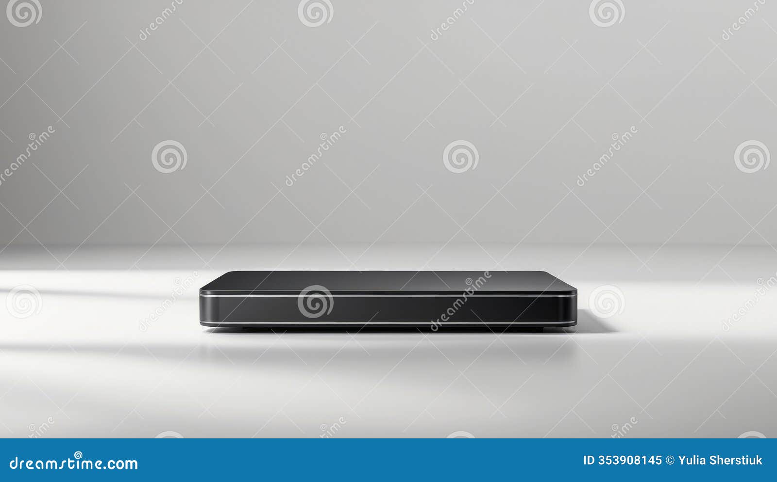 Black External Hard Drive on White Surface Stock Image - Image of ...