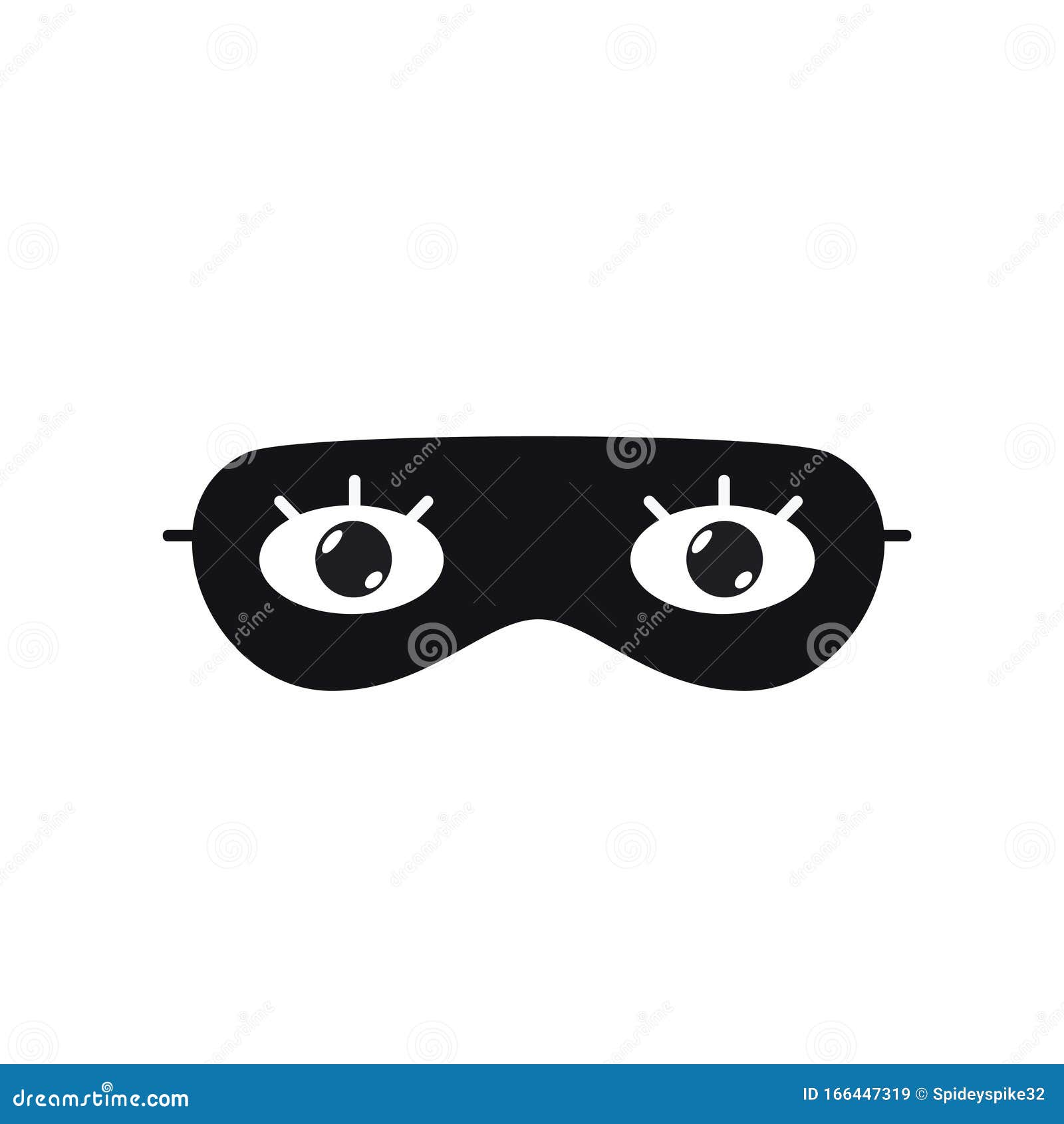 Black Eye Patch for Sleep. Isolated Vector Stock Illustration ...