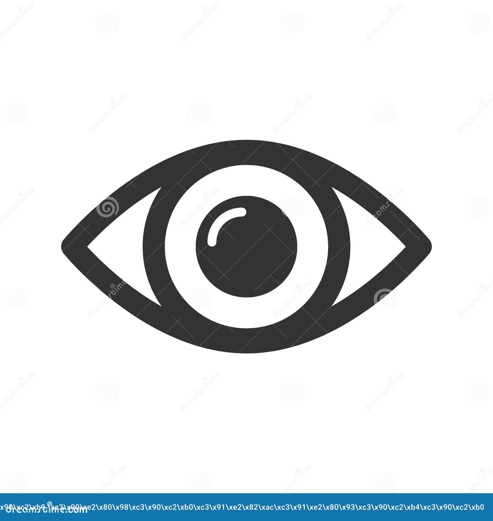 Black Eye Vector Icon Isolated on the White Background Stock Vector ...
