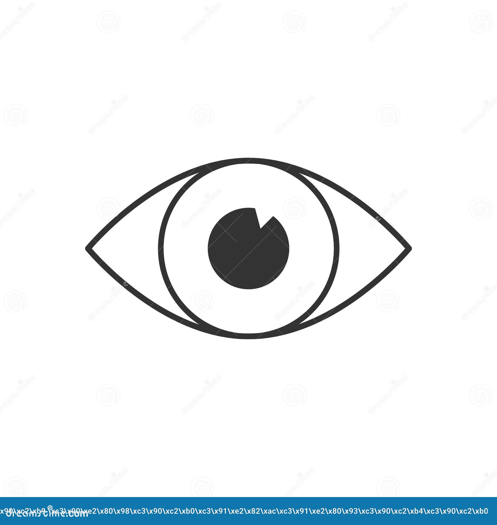 Black Eye Vector Icon Isolated on the White Background Stock Vector ...