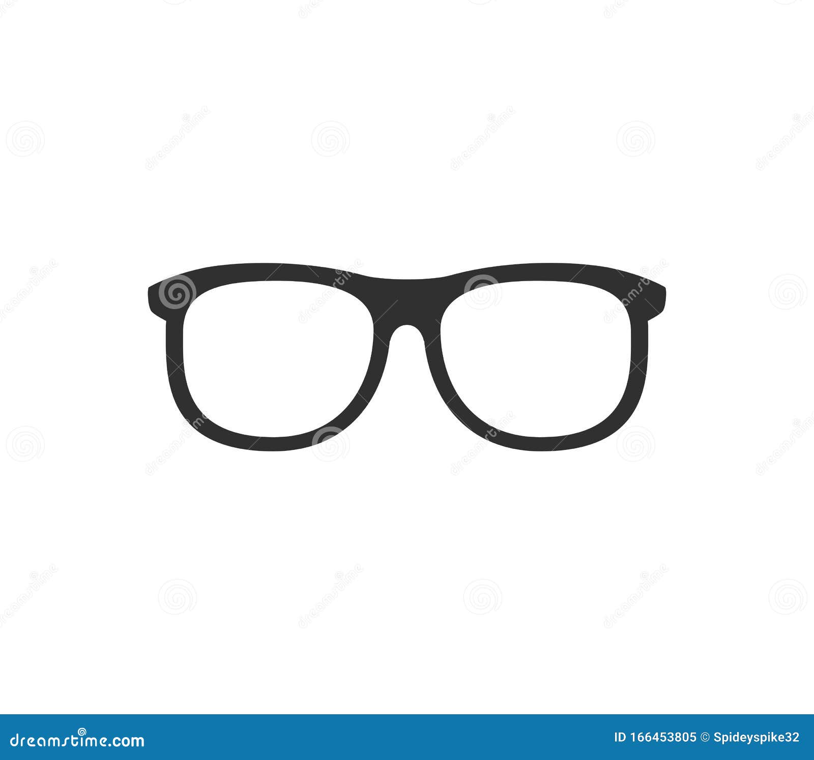 Black Eyeglasses Frame. Isolated Vector Illustration Stock Vector ...