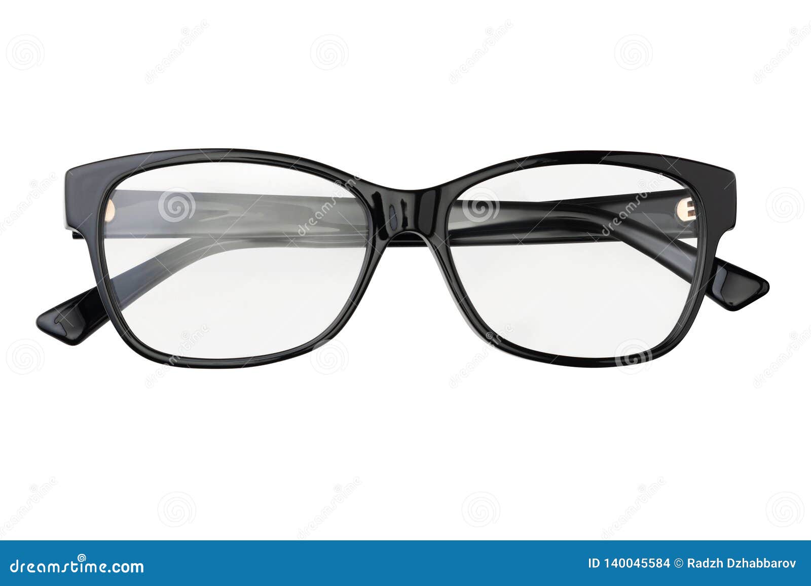 Black Eyeglasses in Rectangular Frame Transparent for Reading or Good ...