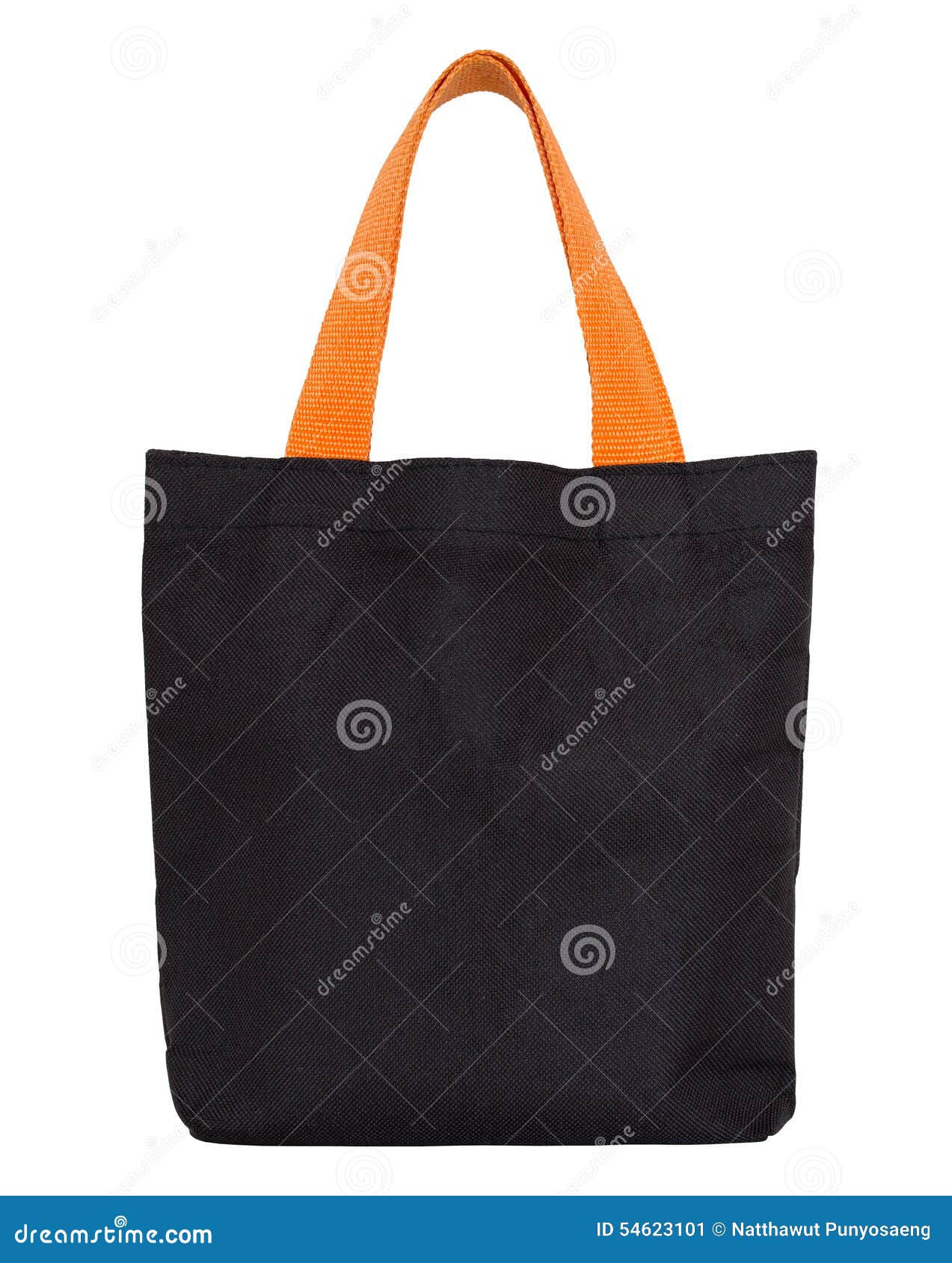 Black fabric bag on white stock image. Image of handbag - 54623101