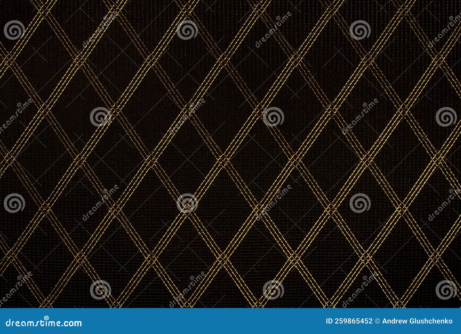 Black Fabric with a Gold Pattern Stock Photo - Image of design, golden ...