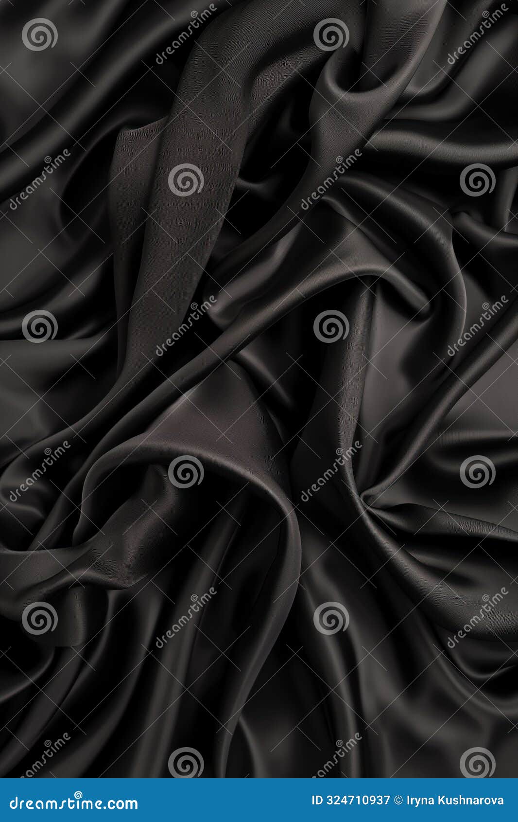 Black Fabric Texture Close-up. Smooth Surface Polyester Cloth Layers ...