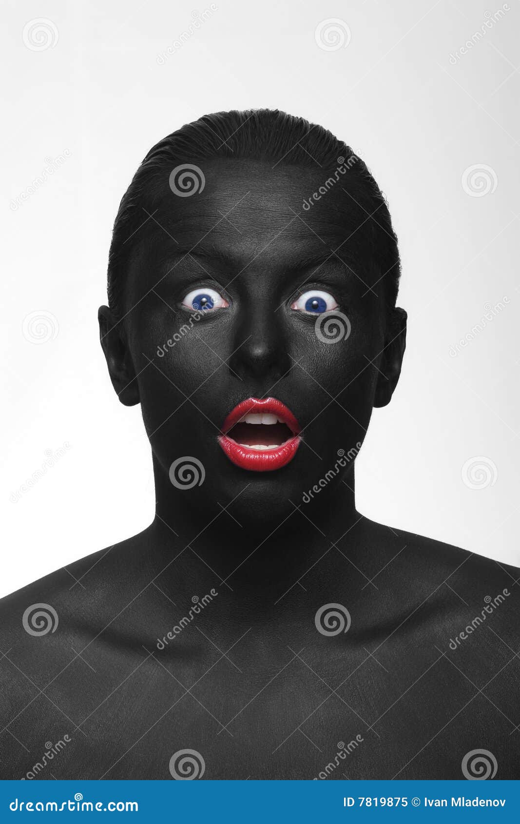 Black face stock image. Image of head, dramatic, cosmetic - 7819875