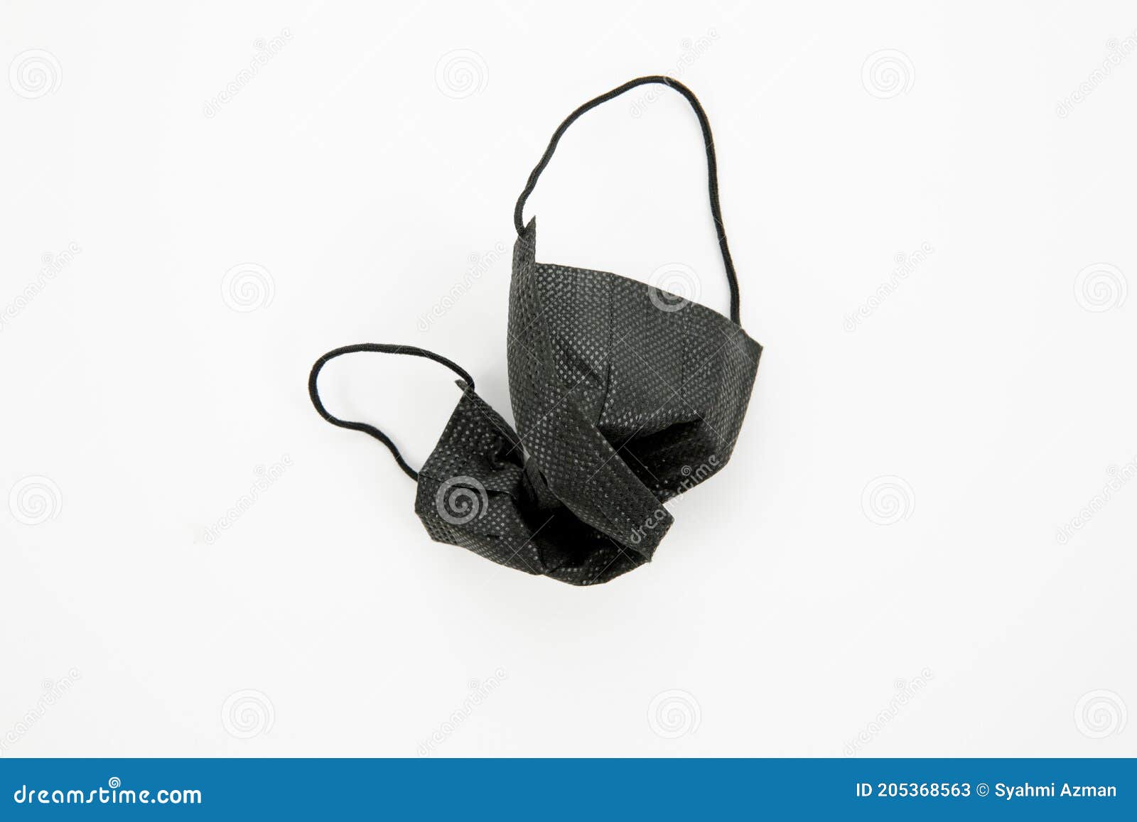 A Crumple of Black Face Mask Stock Image - Image of corona, confident ...