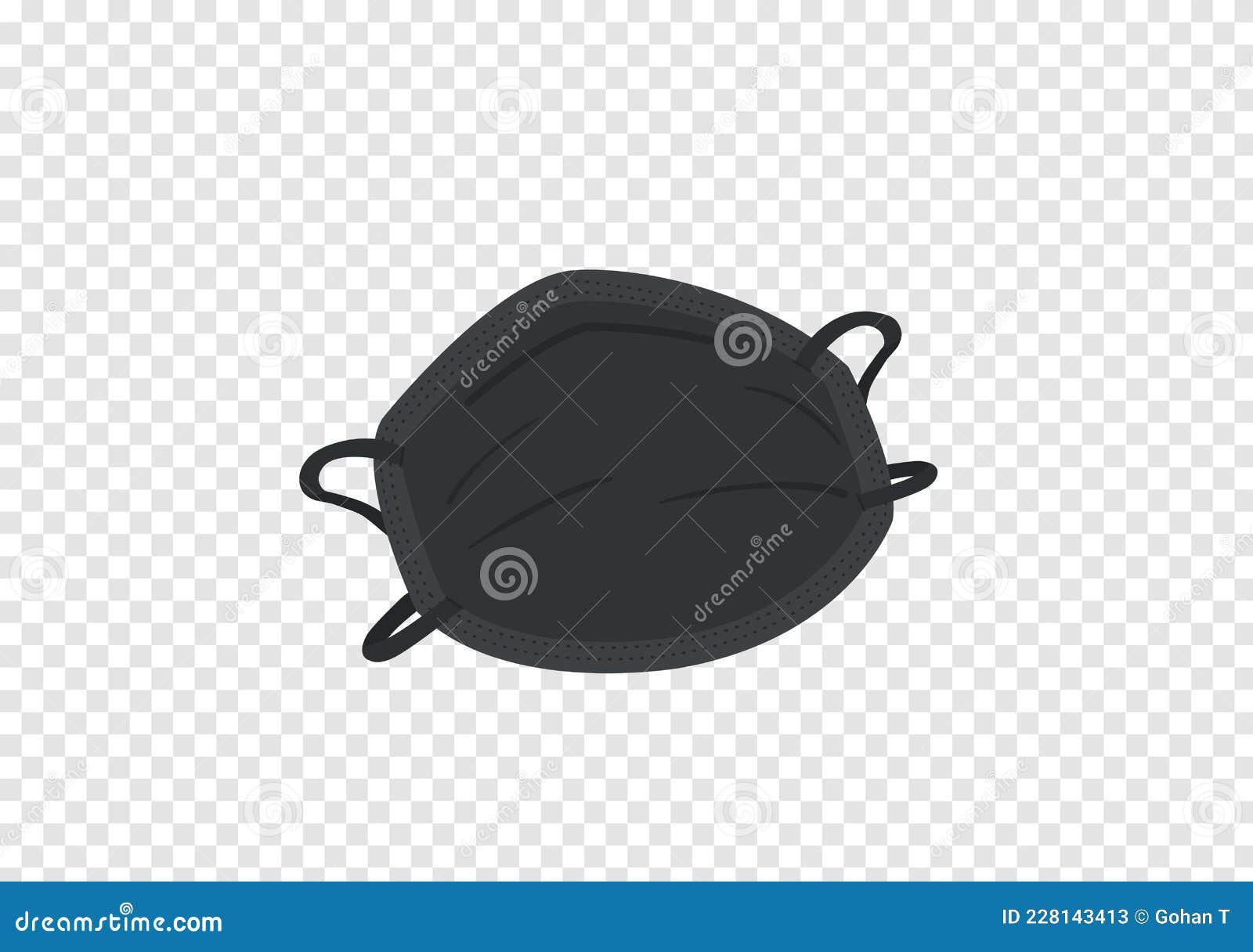 Black Face Mask Vector Isolated on White Background Ep40 Stock Vector ...
