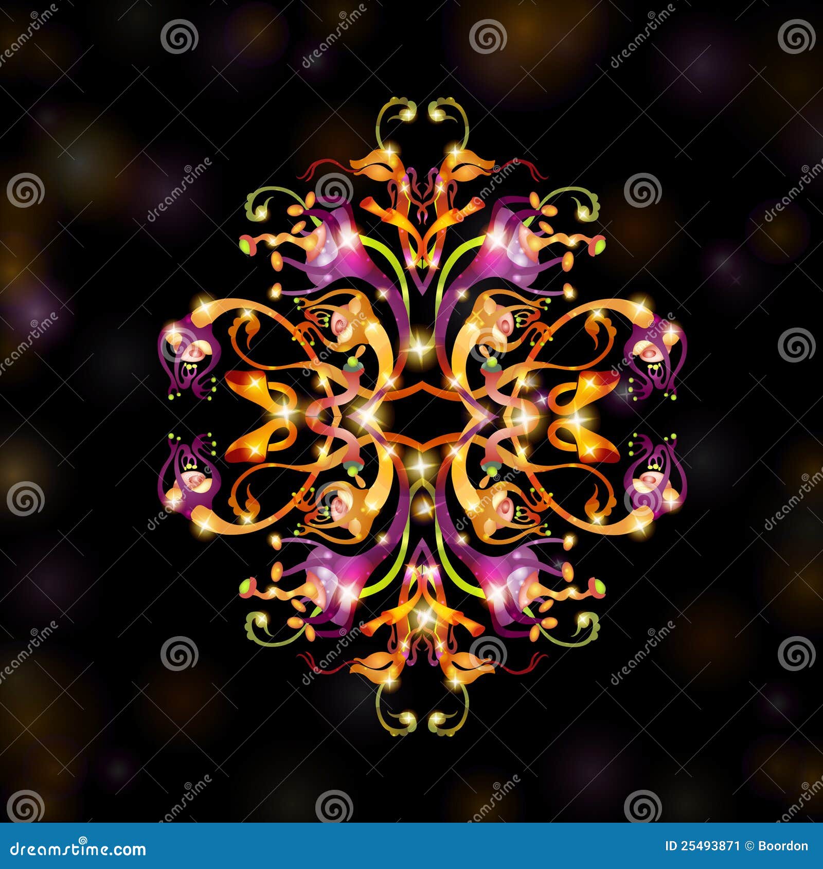 Black Fantasy Bright Background Space Stock Vector - Illustration of ...