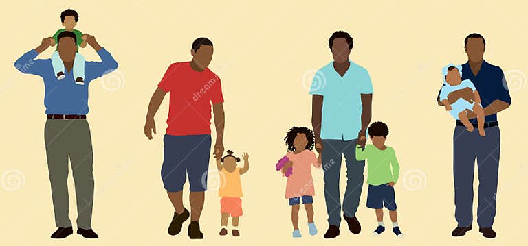 Black Fathers stock vector. Illustration of african, girl - 28503962