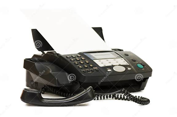 Black fax isolated stock image. Image of office, keypad - 14676255
