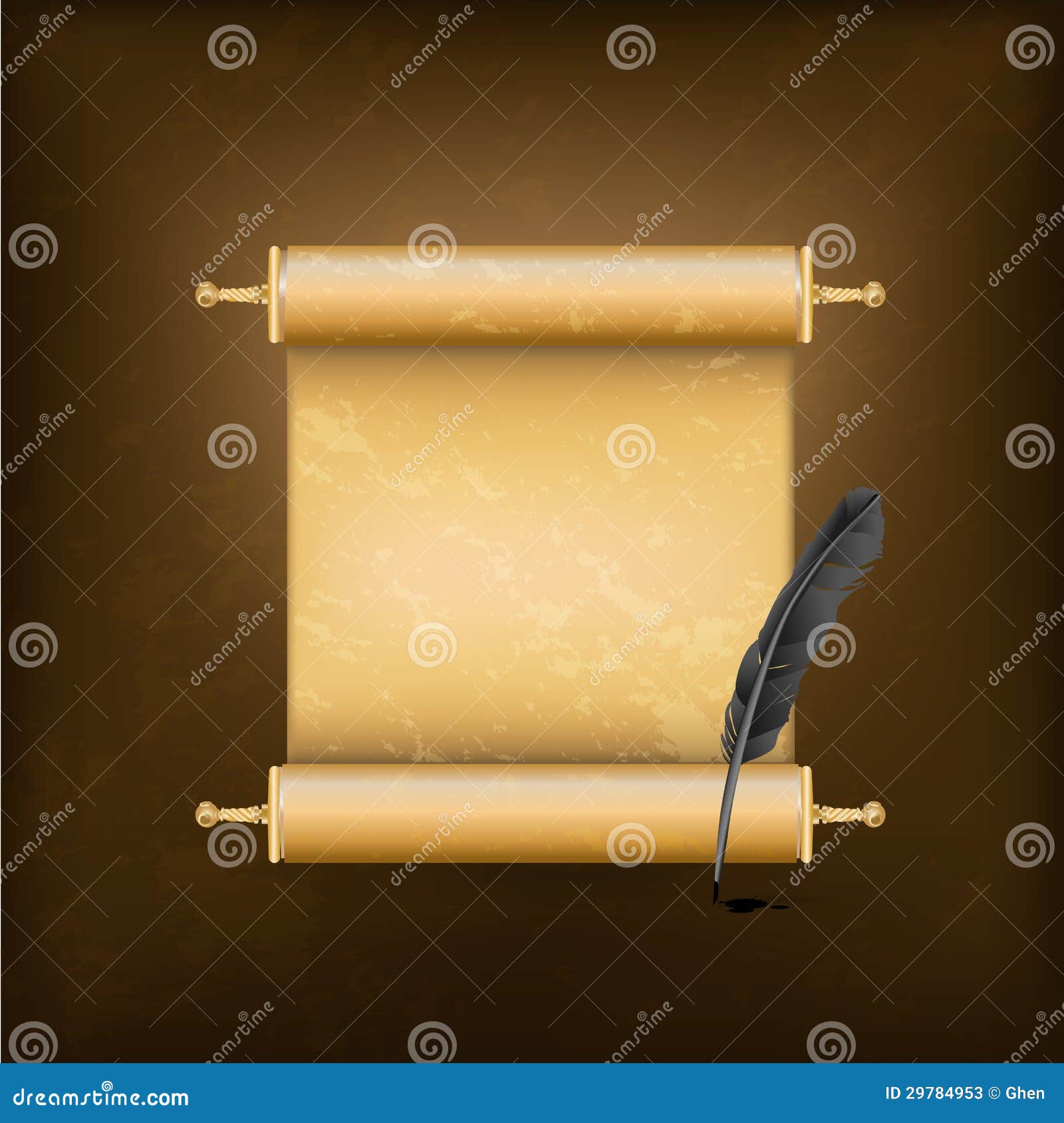 Vertical Ancient Scroll Background