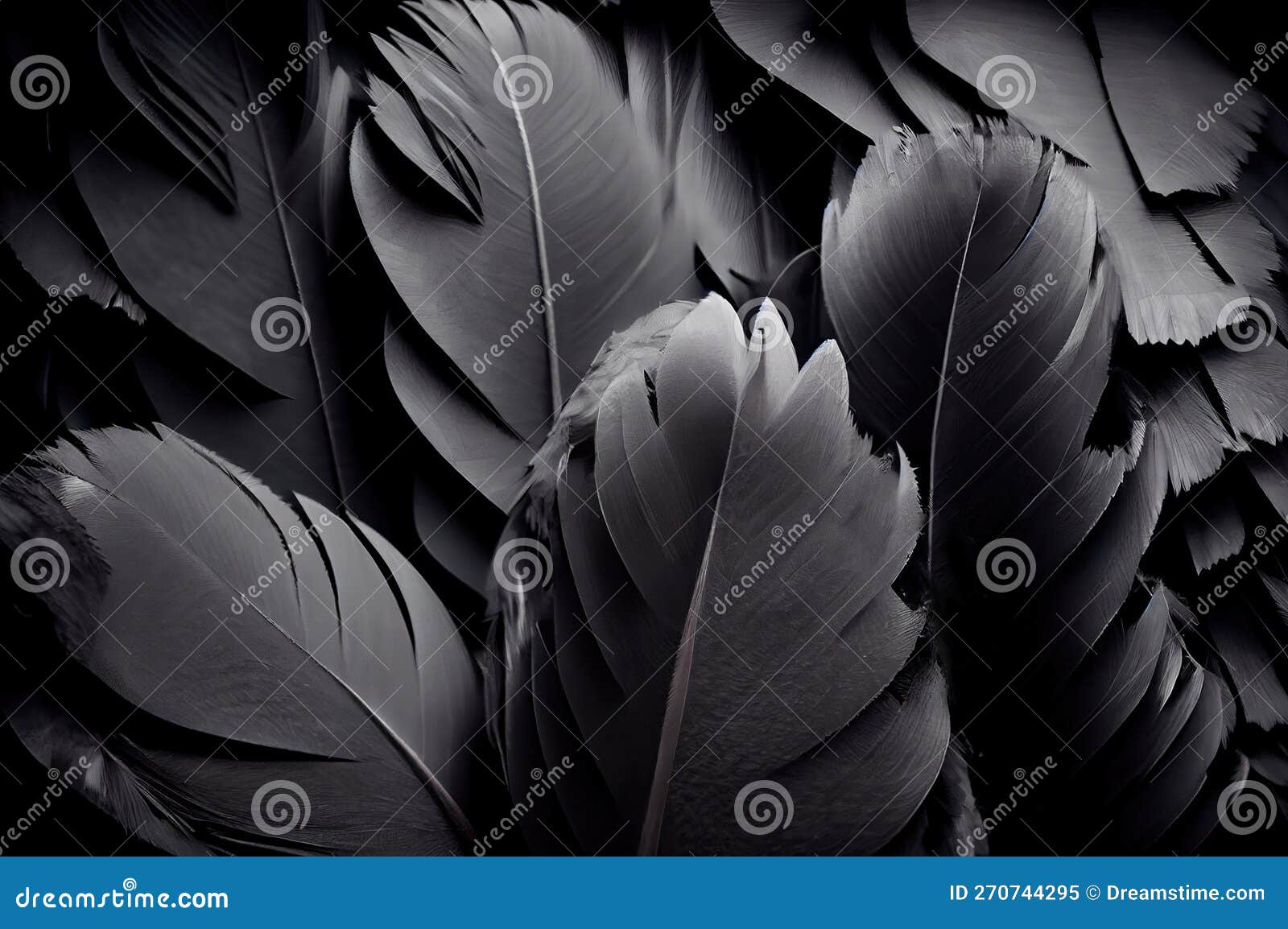 Black Feathers Background, Black Swan Wings Pattern Stock Illustration ...