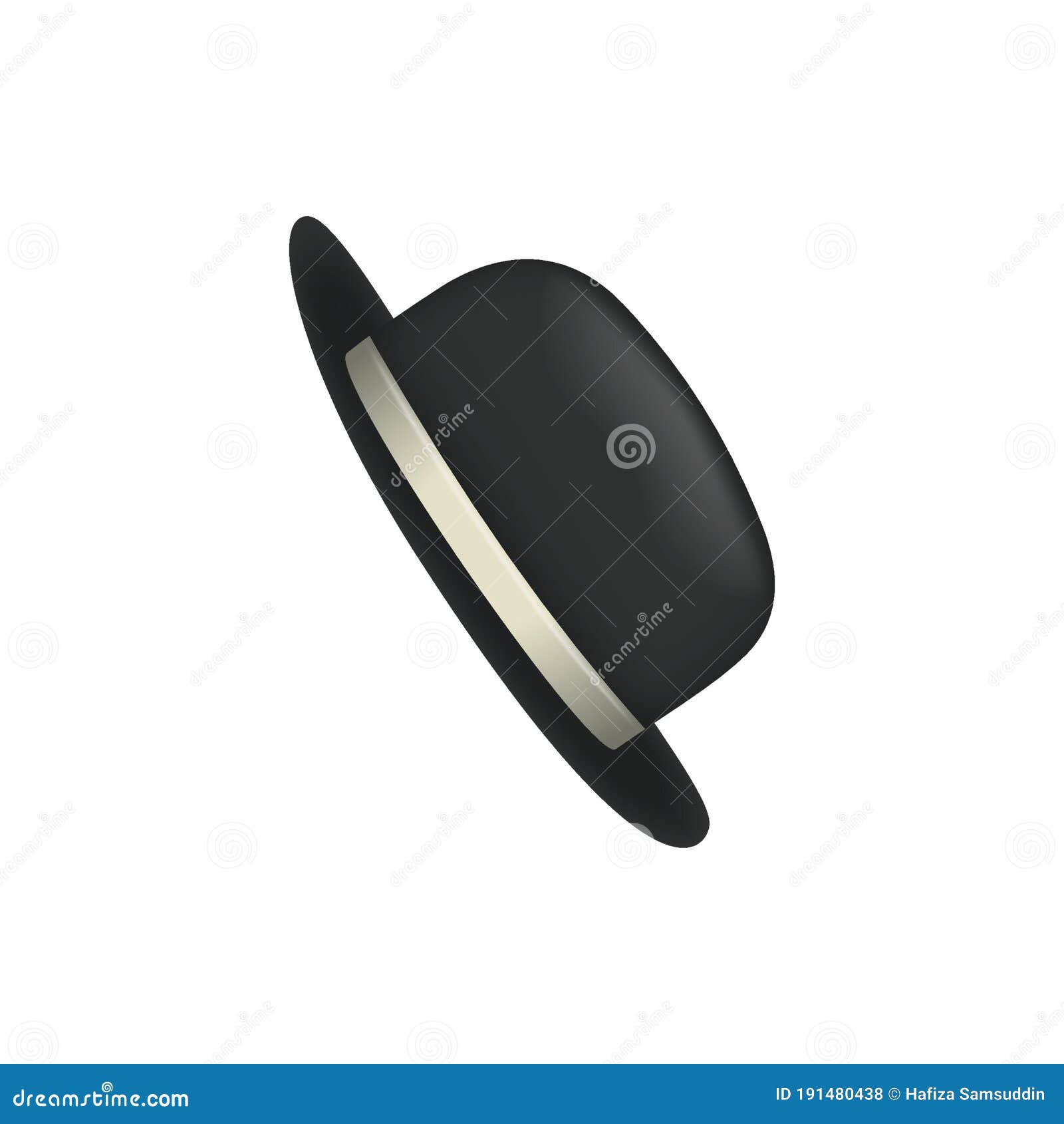 Black Fedora Hat. Vector Illustration Decorative Design Stock Vector ...