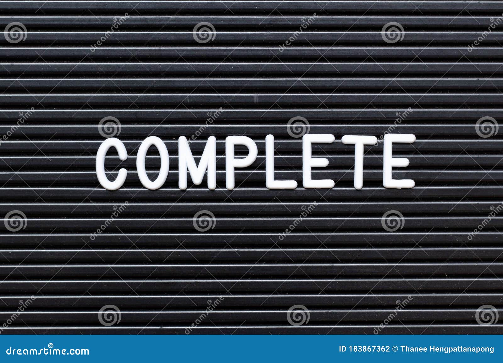 Black Board with White Alphabet in Word Complete Background Stock Photo ...