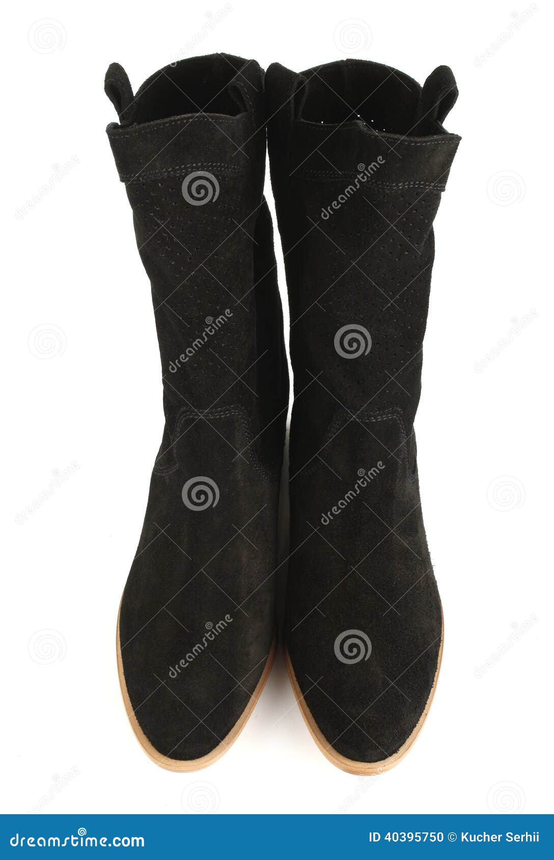 Black female boots stock photo. Image of leather, model - 40395750