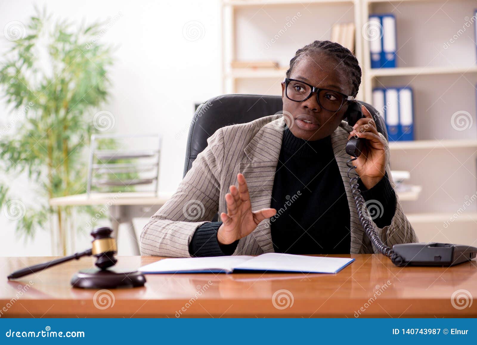 The Black Female Lawyer in Courthouse Stock Image - Image of attorney ...