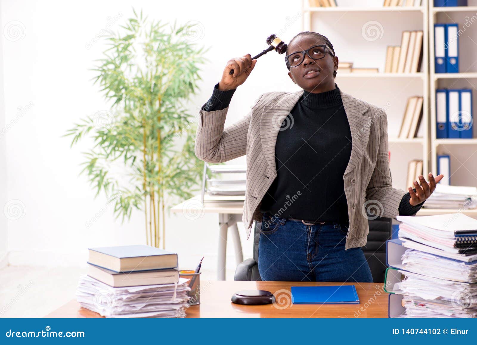 The Black Female Lawyer in Courthouse Stock Photo - Image of advocate ...