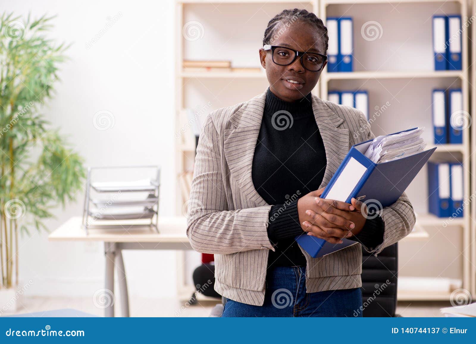 The Black Female Lawyer in Courthouse Stock Image - Image of judgment ...