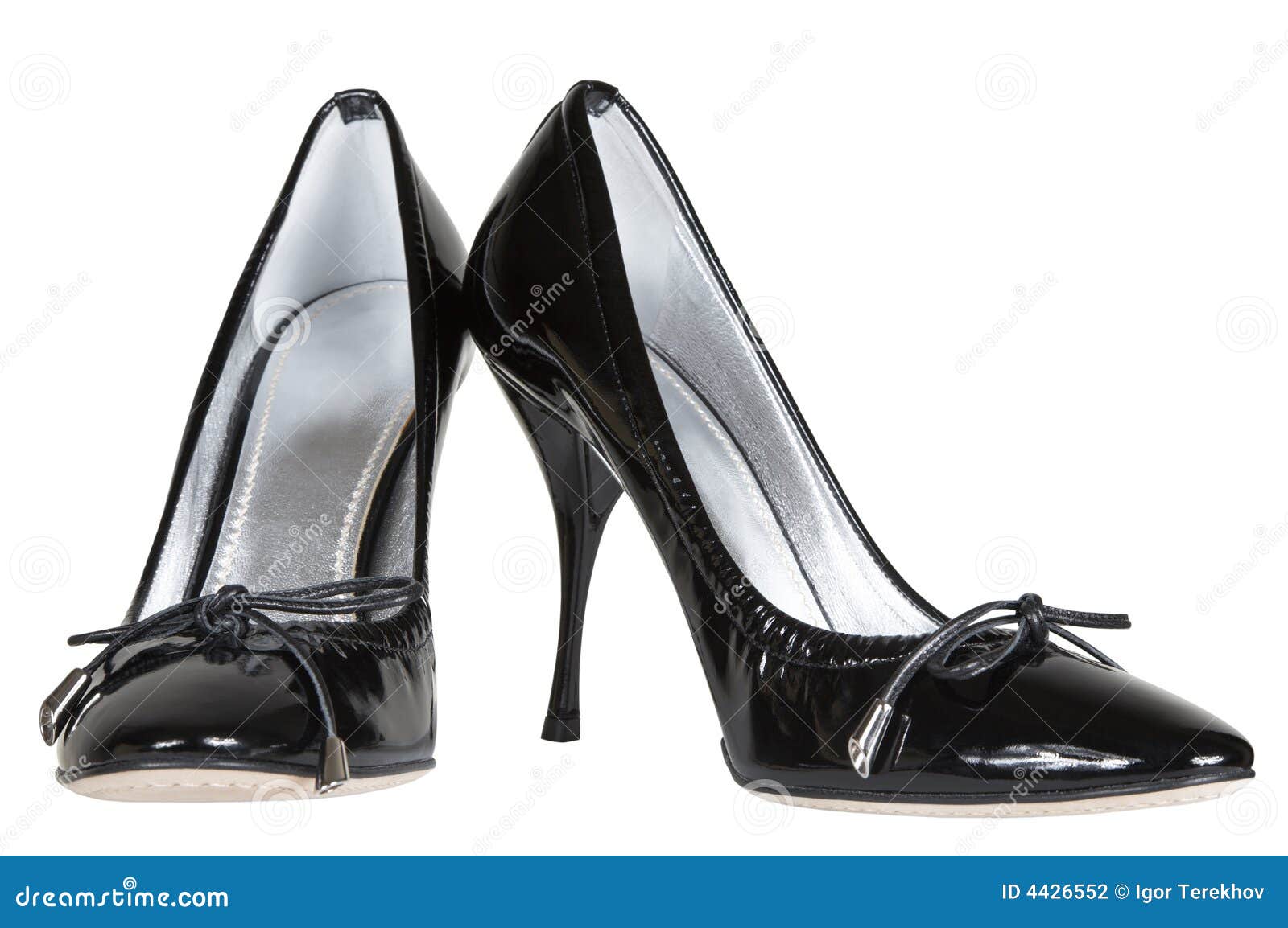 Black female shoes stock photo. Image of brilliant, wear - 4426552