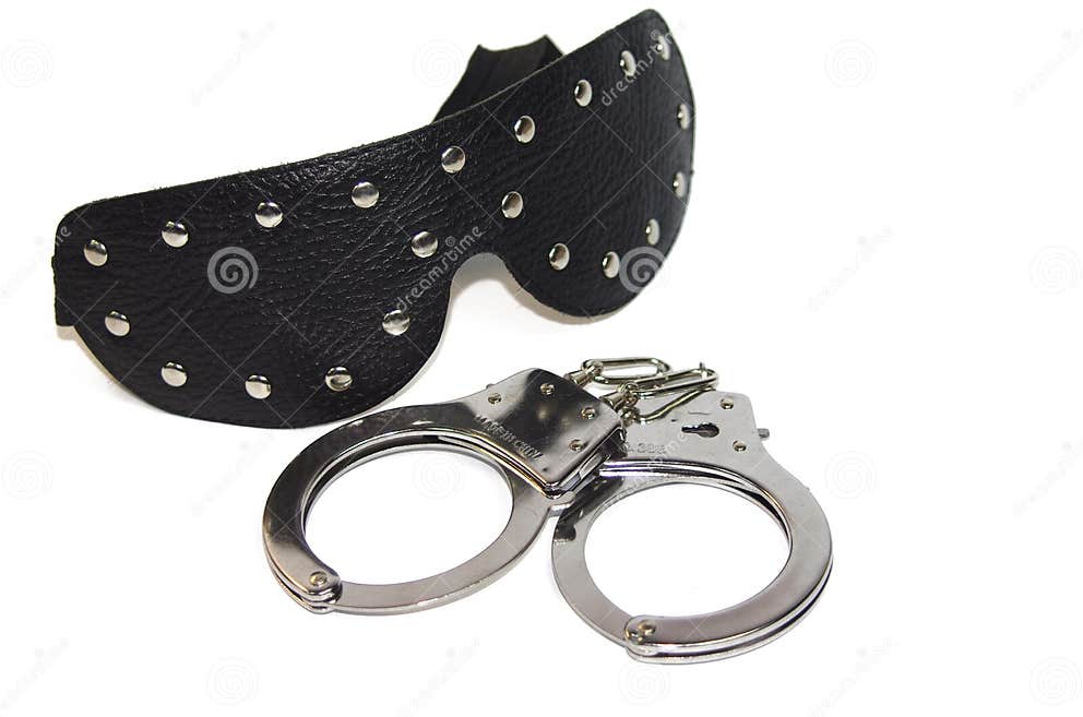 Black Fetish Mask and Handcuff Stock Photo - Image of object, flogger ...