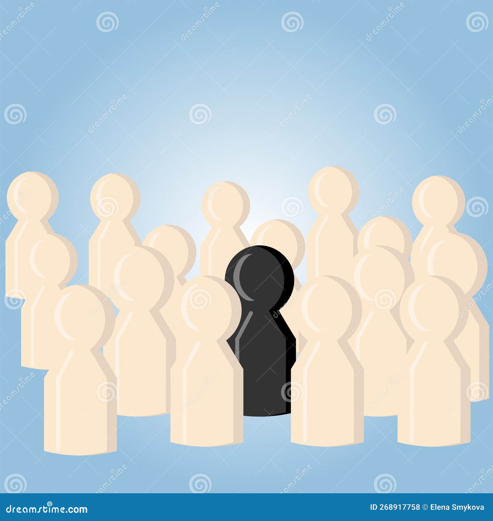 A Black Figure that Stands among Identical Figures. the Concept of a ...