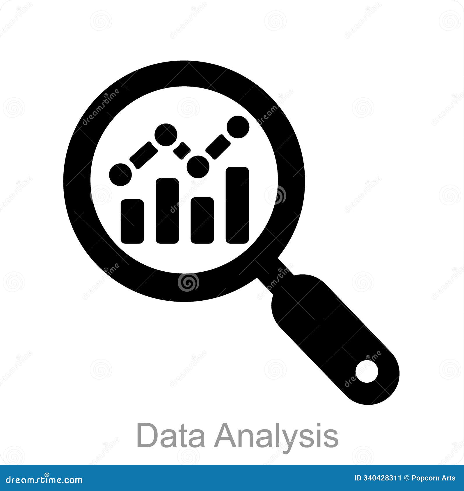 Data Analysis and Big Data Icon Concept Stock Illustration ...