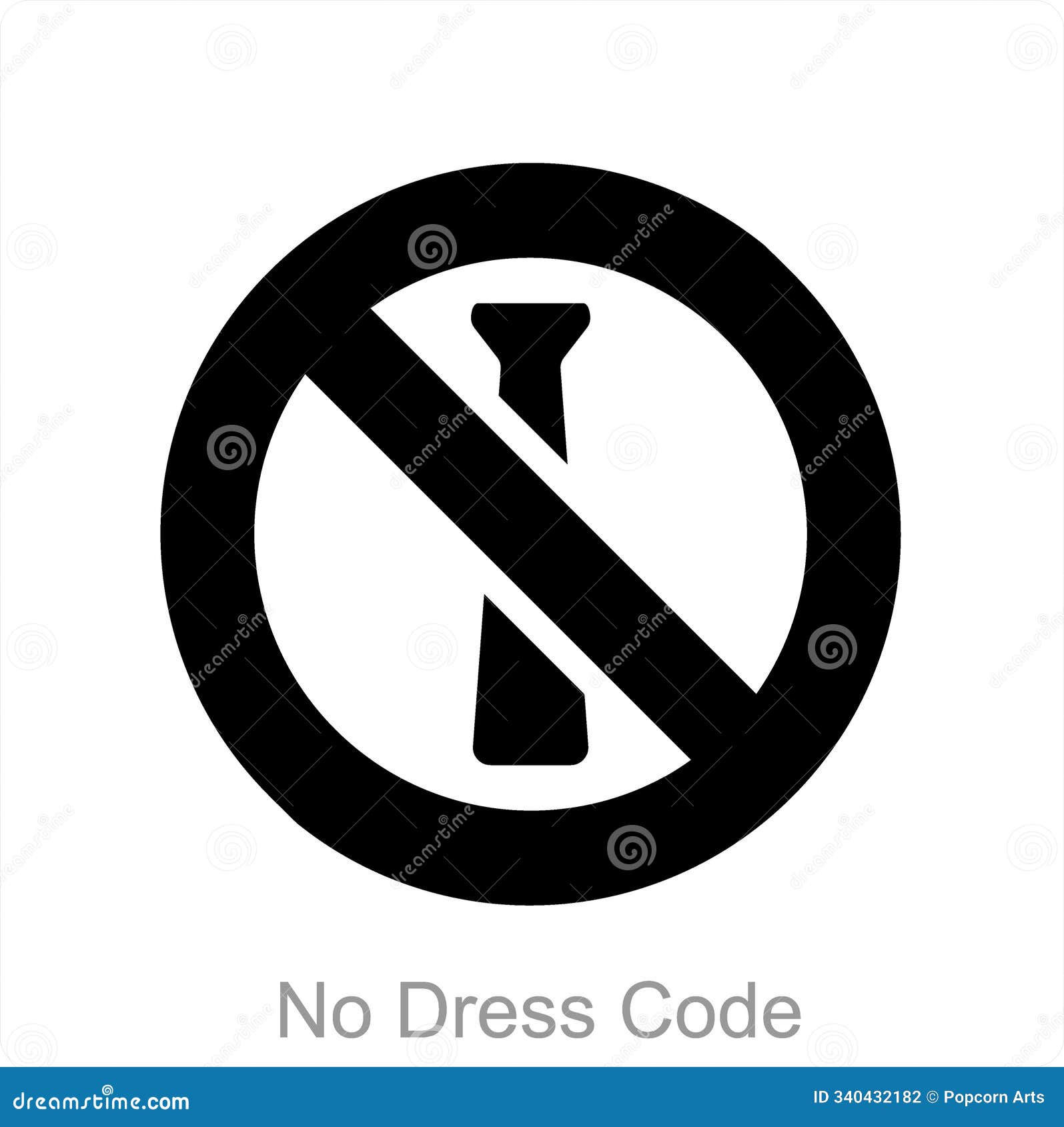 No Dress Code icon concept stock illustration. Illustration of code ...