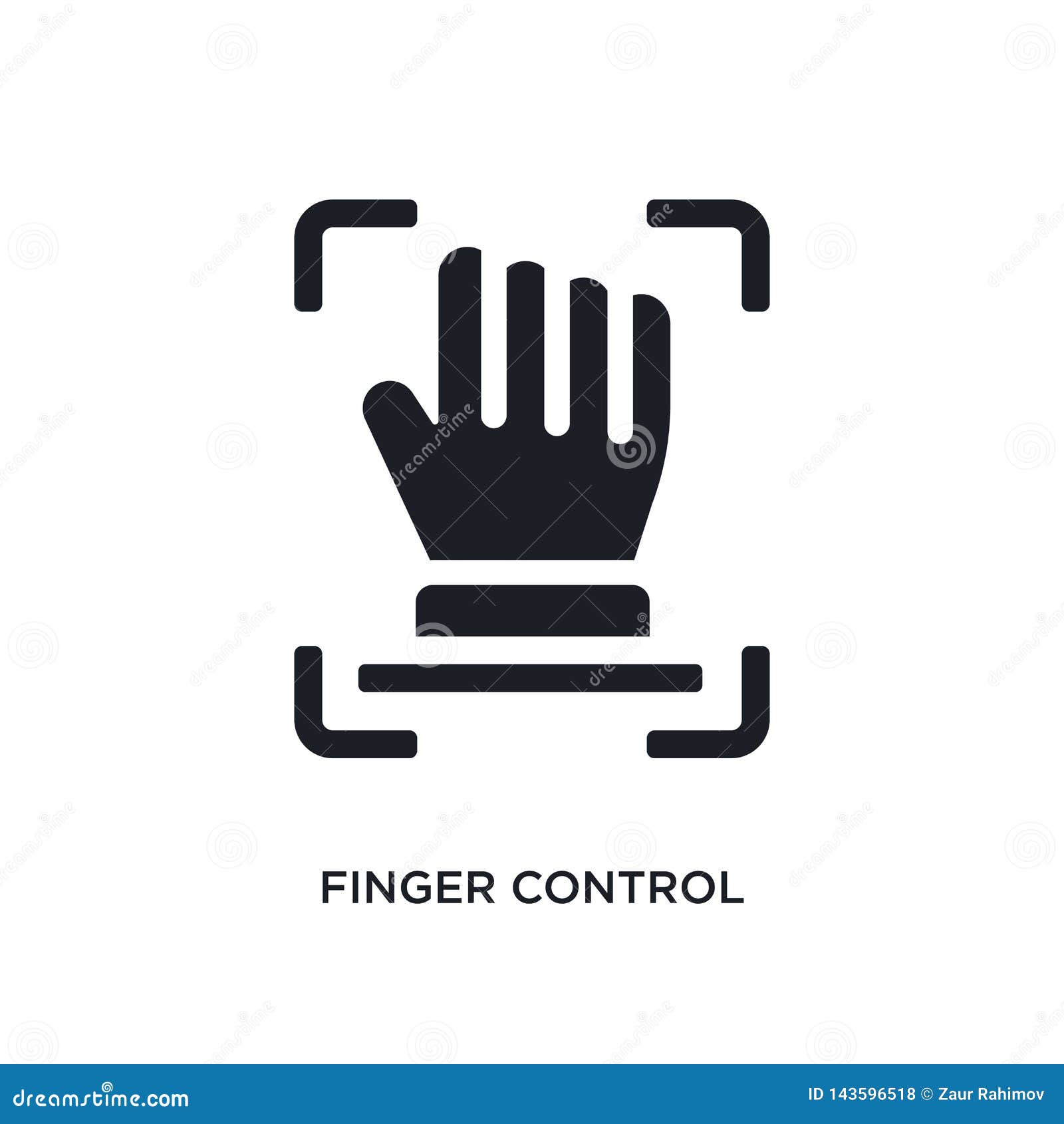 Black Finger Control Isolated Vector Icon. Simple Element Illustration from Augmented Reality ...