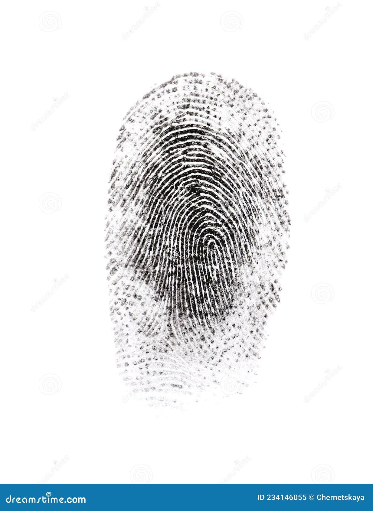 Black Fingerprint Made with Ink on White Background Stock Image - Image ...