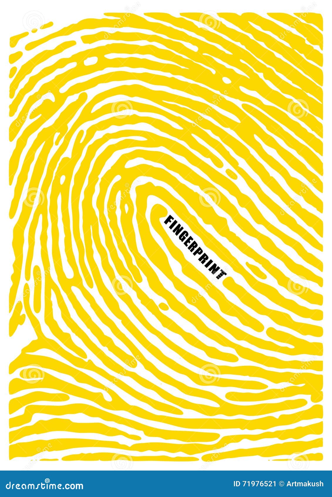 Black Fingerprint On White Background. Fingerprint Scan Sign ...