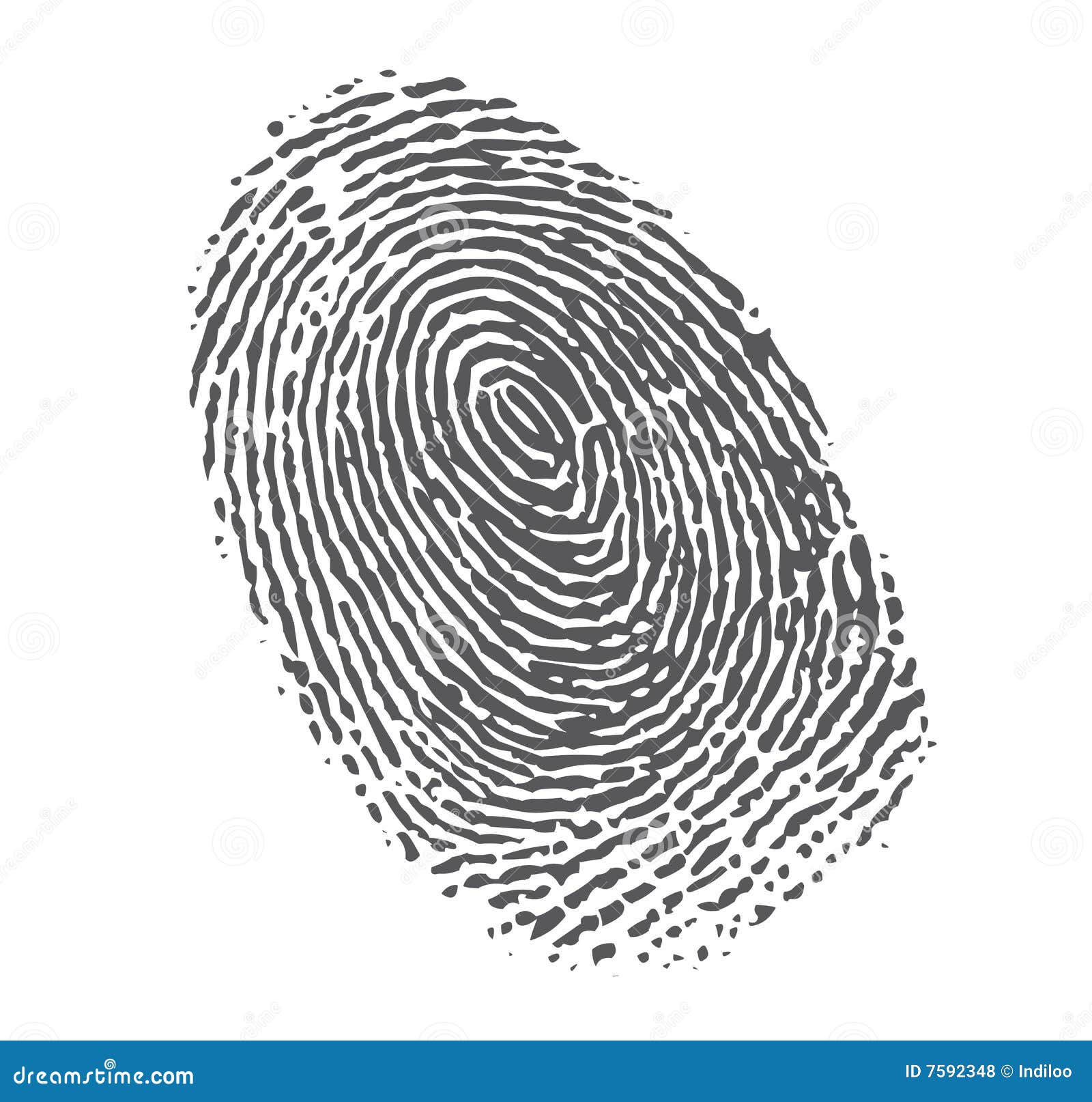 Black Fingerprint On White Background. Fingerprint Scan Sign ...