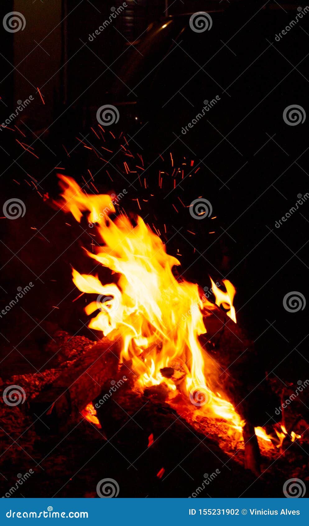 Black fire in the darkness stock photo. Image of mysterious - 155231902
