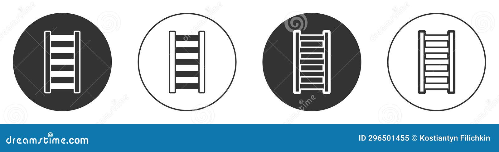Fireman Scaling Ladder Line Icon. Man On The Stairs Fire Escape Outline ...