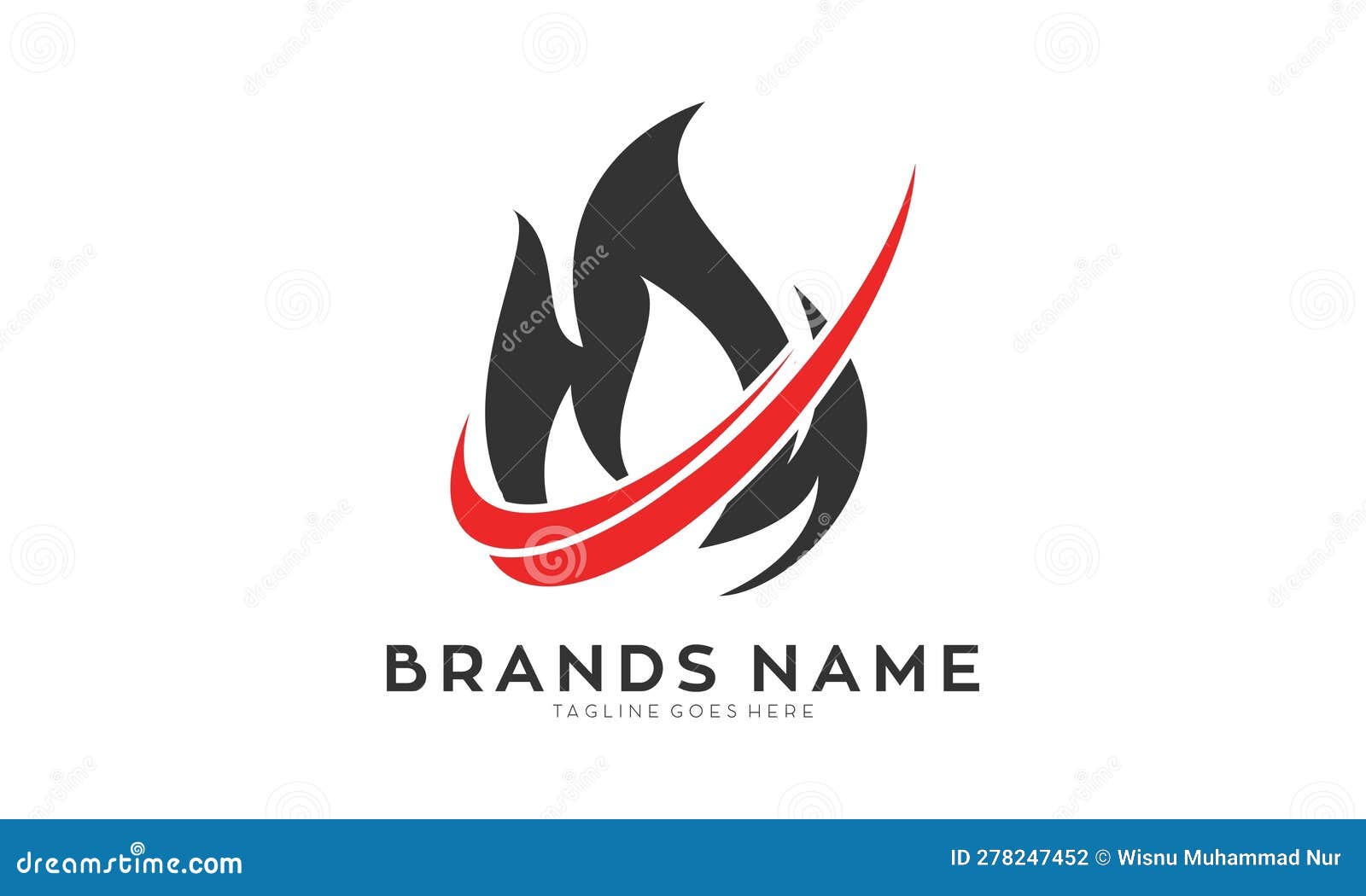 Black Fire with Red Ring Vector Logo Stock Vector - Illustration of ...