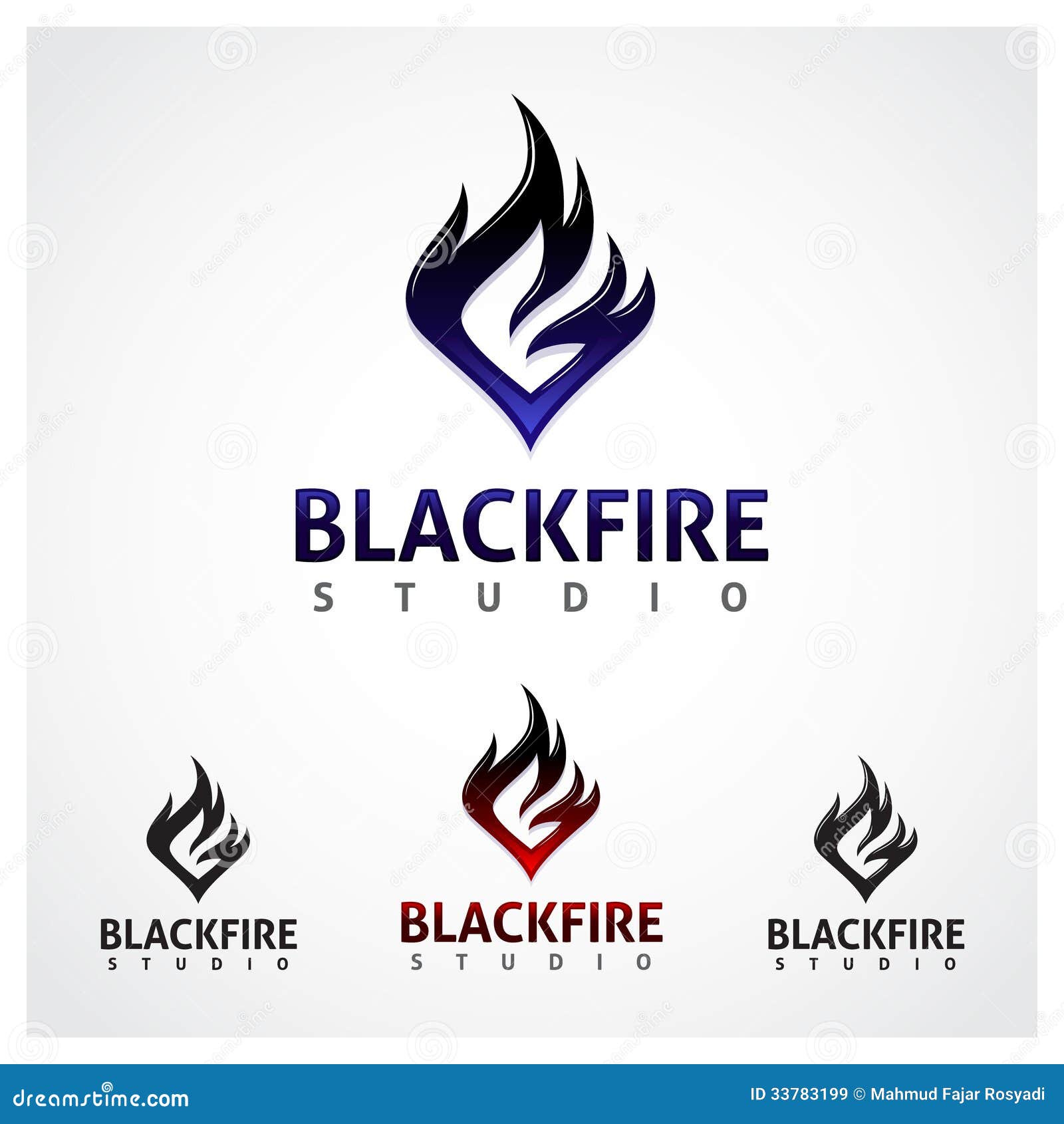 Black Fire Studio stock vector. Illustration of company - 33783199