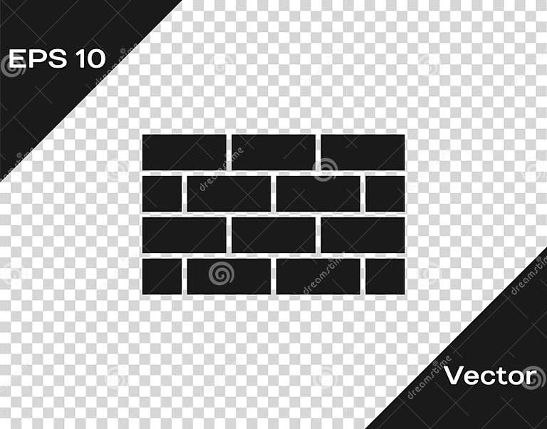 Black Firewall, Security Wall Icon Isolated on Transparent Background ...