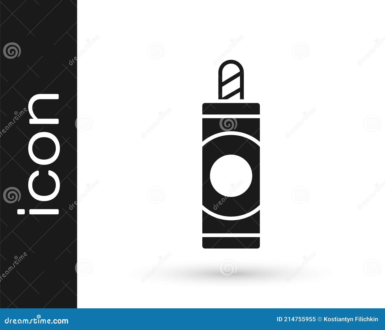Black Firework Icon Isolated on White Background. Concept of Fun Party ...
