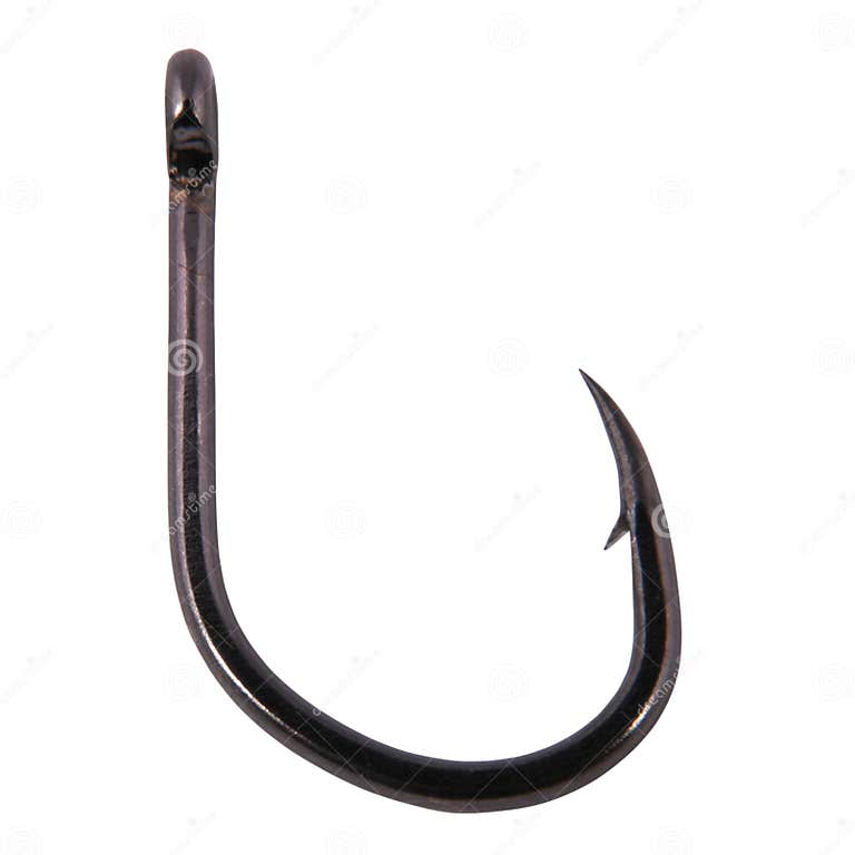 Black Fish Hook (Clipping Path) Stock Image - Image of ...