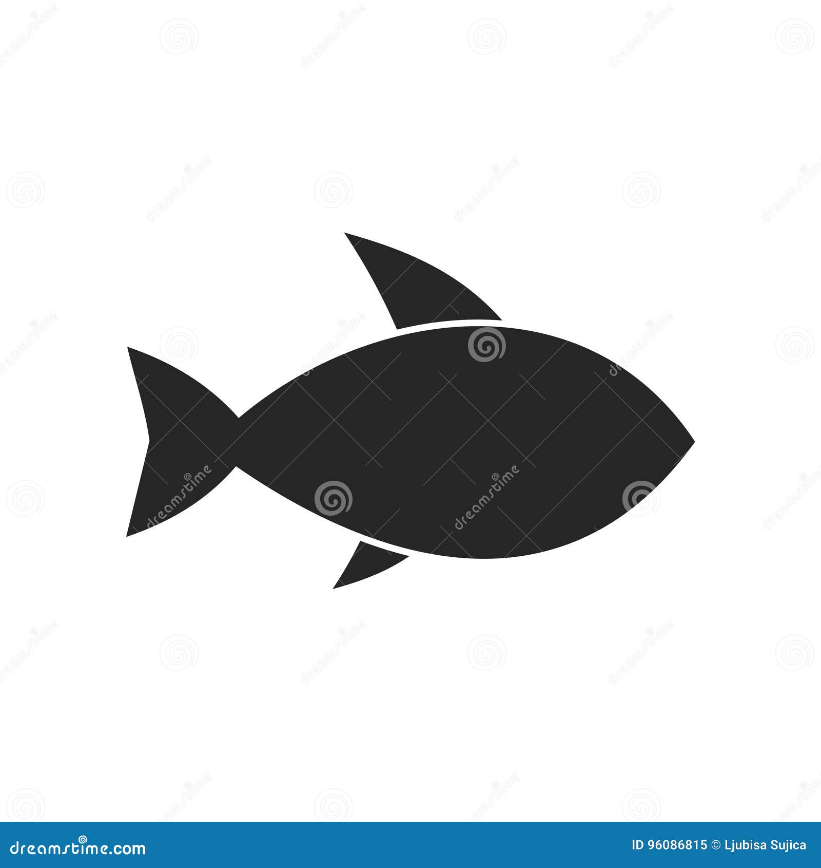 Black Fish Icon on White Background Stock Vector - Illustration of icon ...