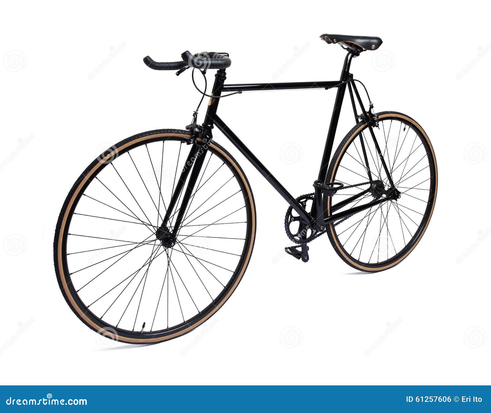 Black fixed gear bicycle stock photo. Image of fast, courier - 61257606