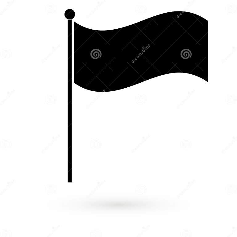 Black flag icon. Raster stock illustration. Illustration of note - 45781865