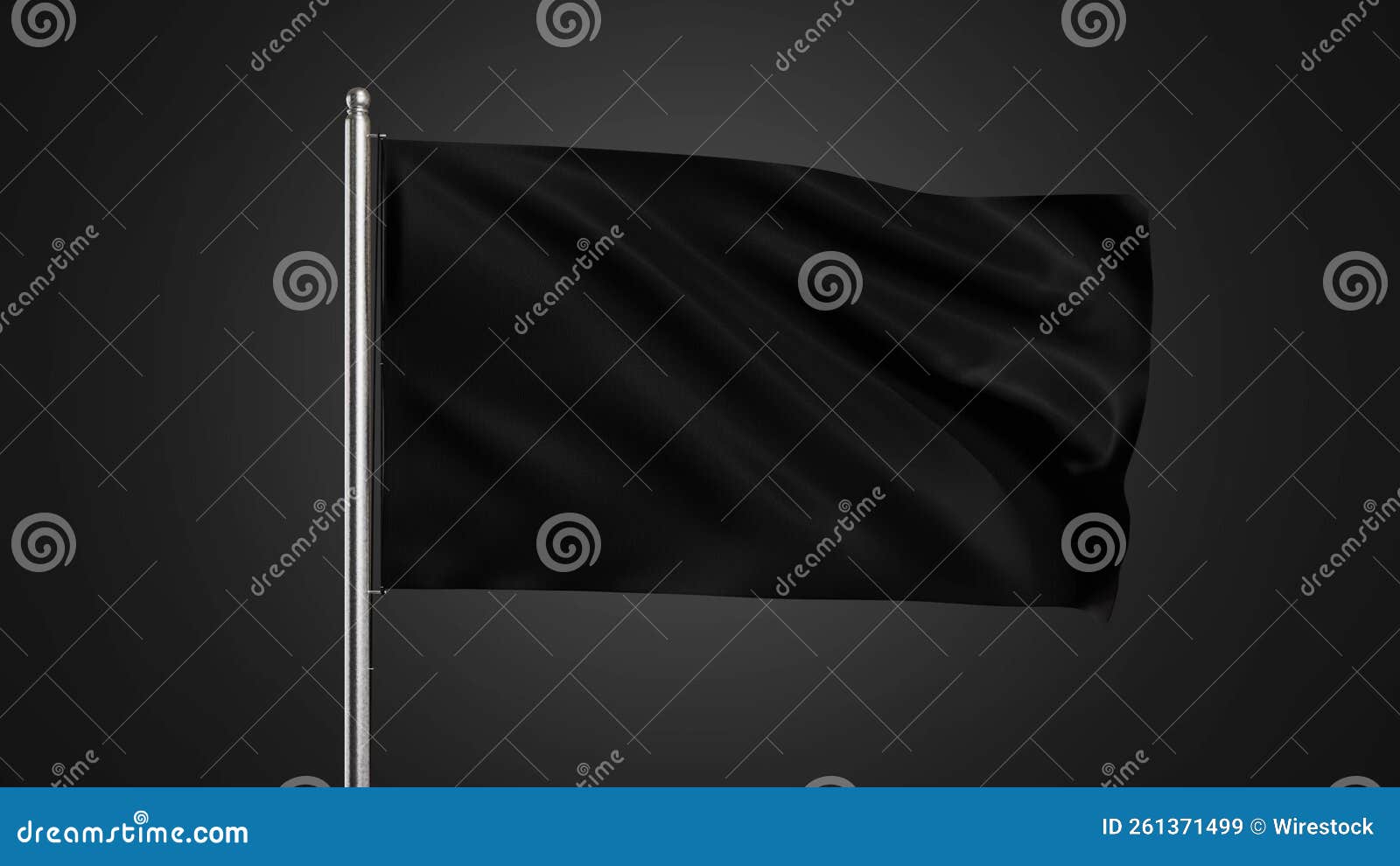 Black Flag Waving Against a Black Background Stock Video - Video of ...