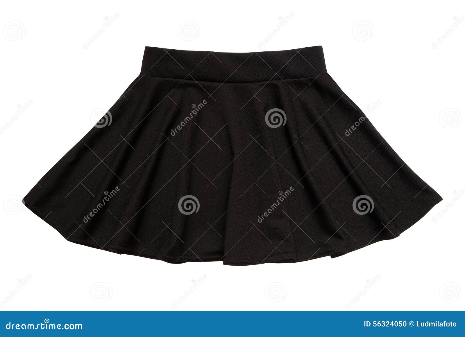 Black flared skirt stock photo. Image of ladies, office - 56324050